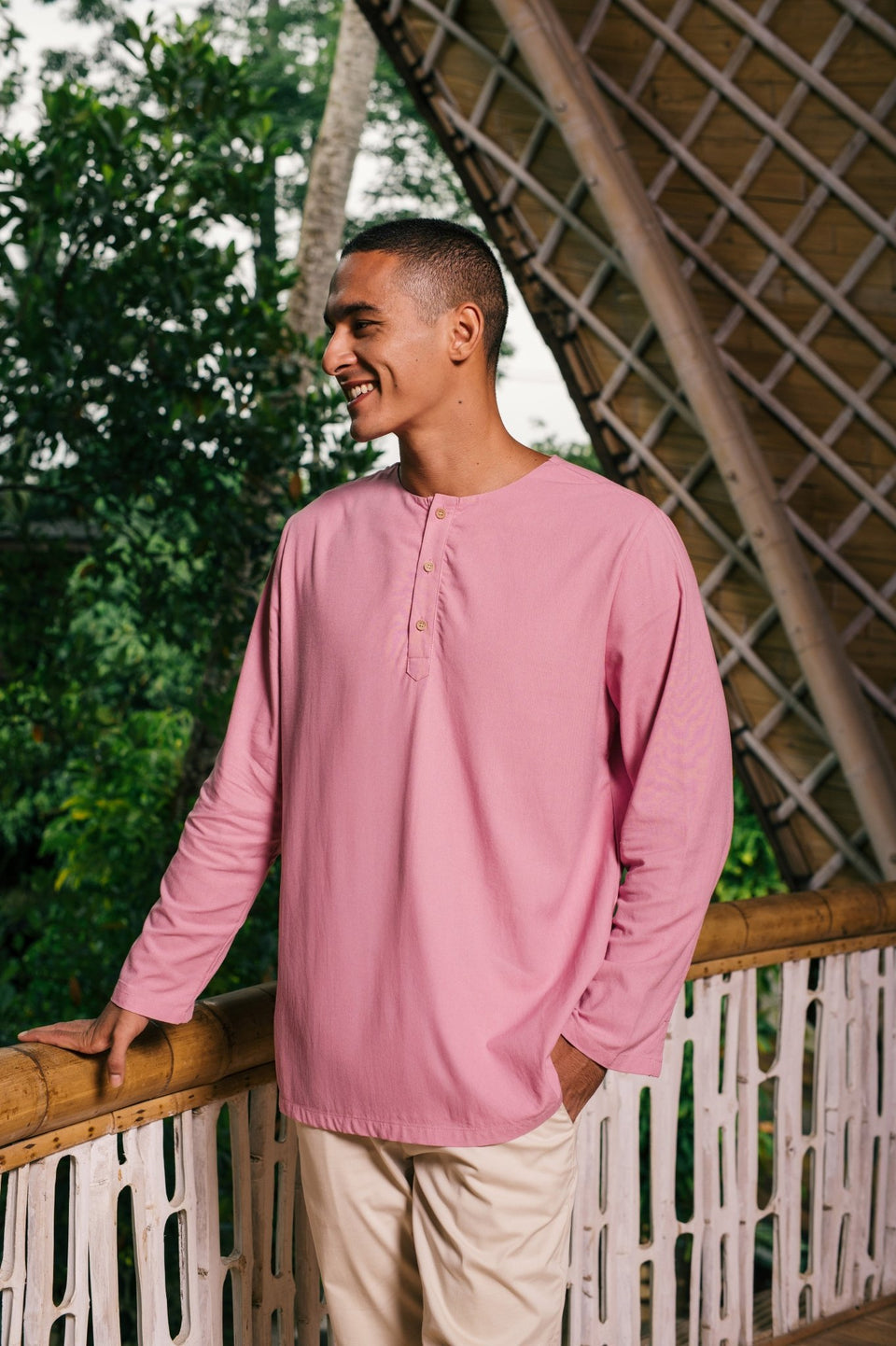 The Embun Collection - Men Kurta in Lavender Pink for Raya | Umbi
