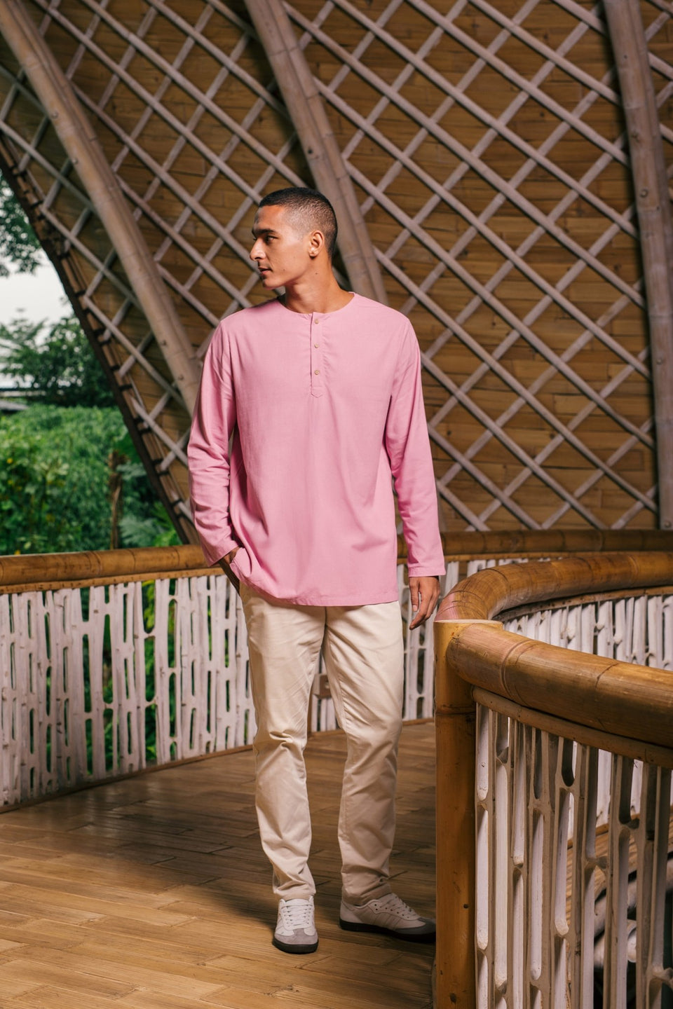 The Embun Collection - Men Kurta in Lavender Pink for Raya | Umbi